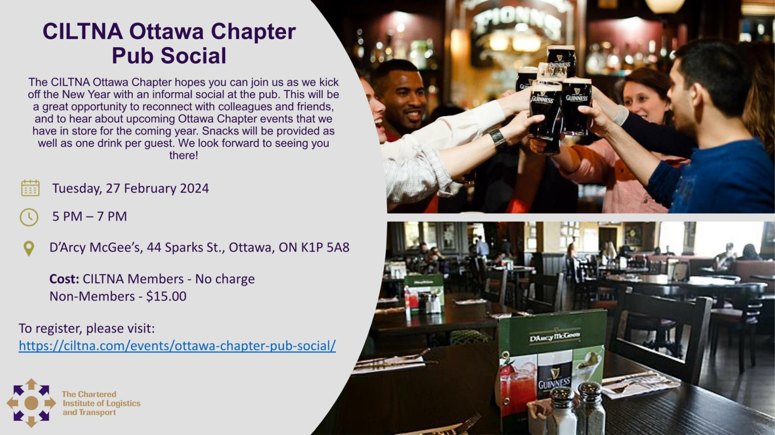 27 February 2024 – CILTNA Ottawa Chapter Pub Social - CILTNA